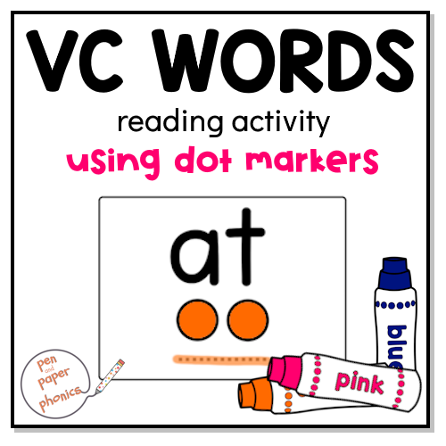 Vowel-Consonant Dot Art Words - Pen and Paper Phonics